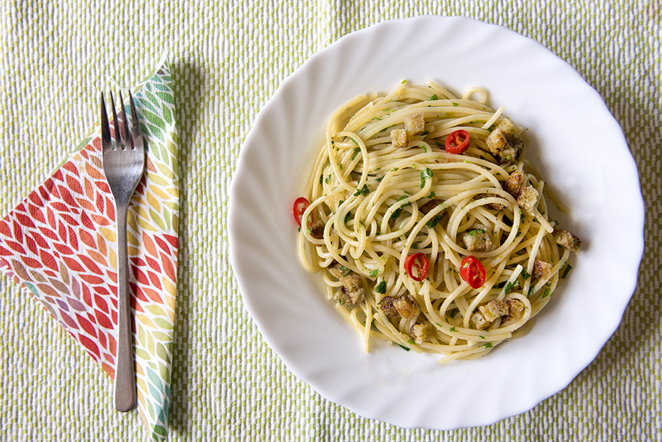 Spaghetti with Colatura di Alici – Polenta & Baccalá