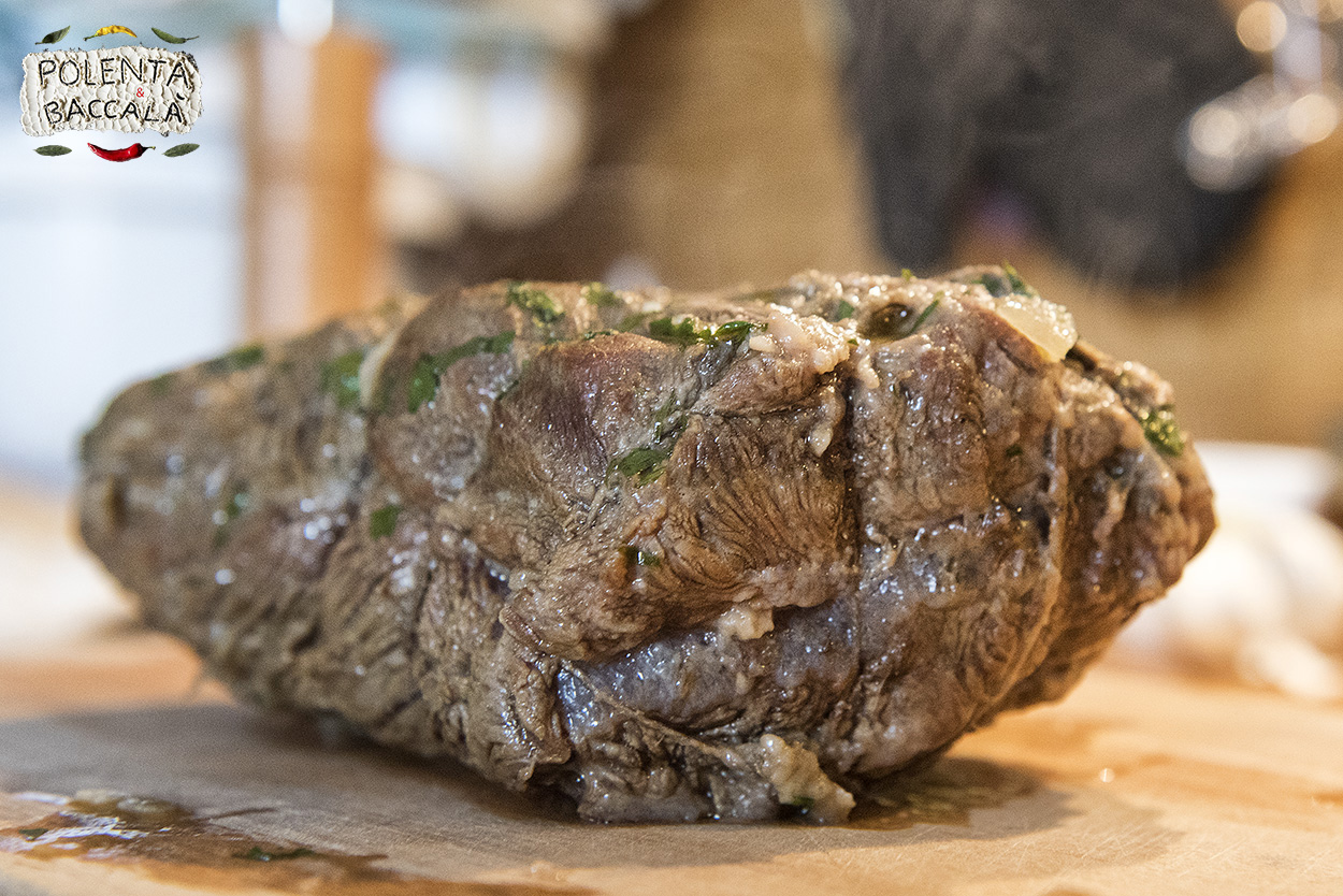 Manzo all’Olio – Beef in Extra Virgin Olive Oil – Polenta & Baccalá