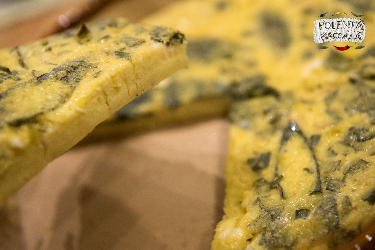 Salviata – Sage “Oven Omelette”, Ancient Tuscan Recipe – Polenta & Baccalá