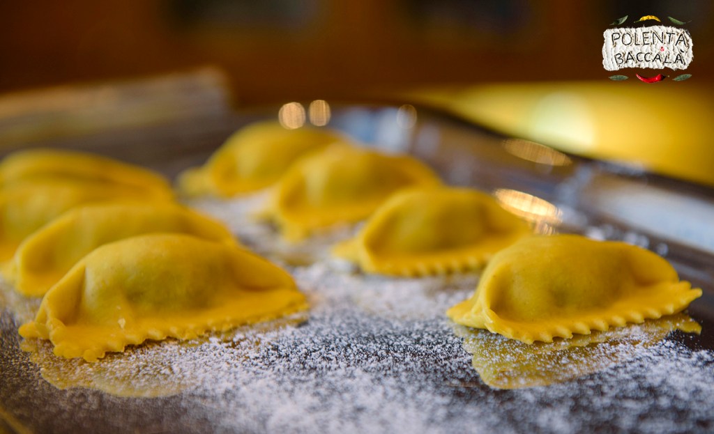 Agnolotti al Brasato – Pasta Filled with Braised Beef – Polenta & Baccalá