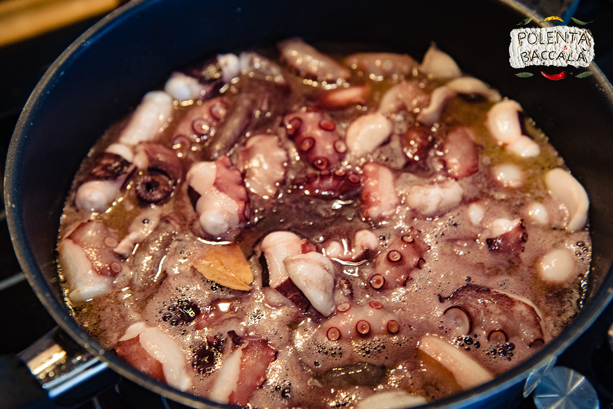 Polpo Ubriaco – Drunken Octopus – Polenta & Baccalá
