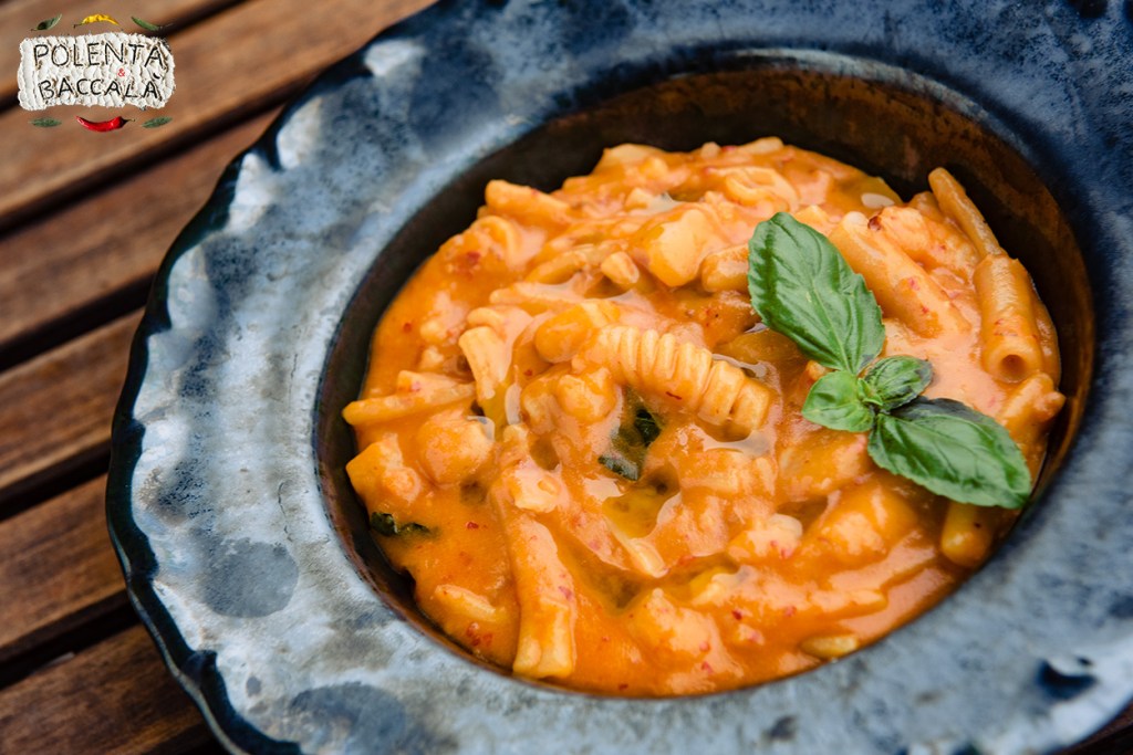 Pasta with Potatoes, Provola Cheese and ‘Nduja – Polenta & Baccalá