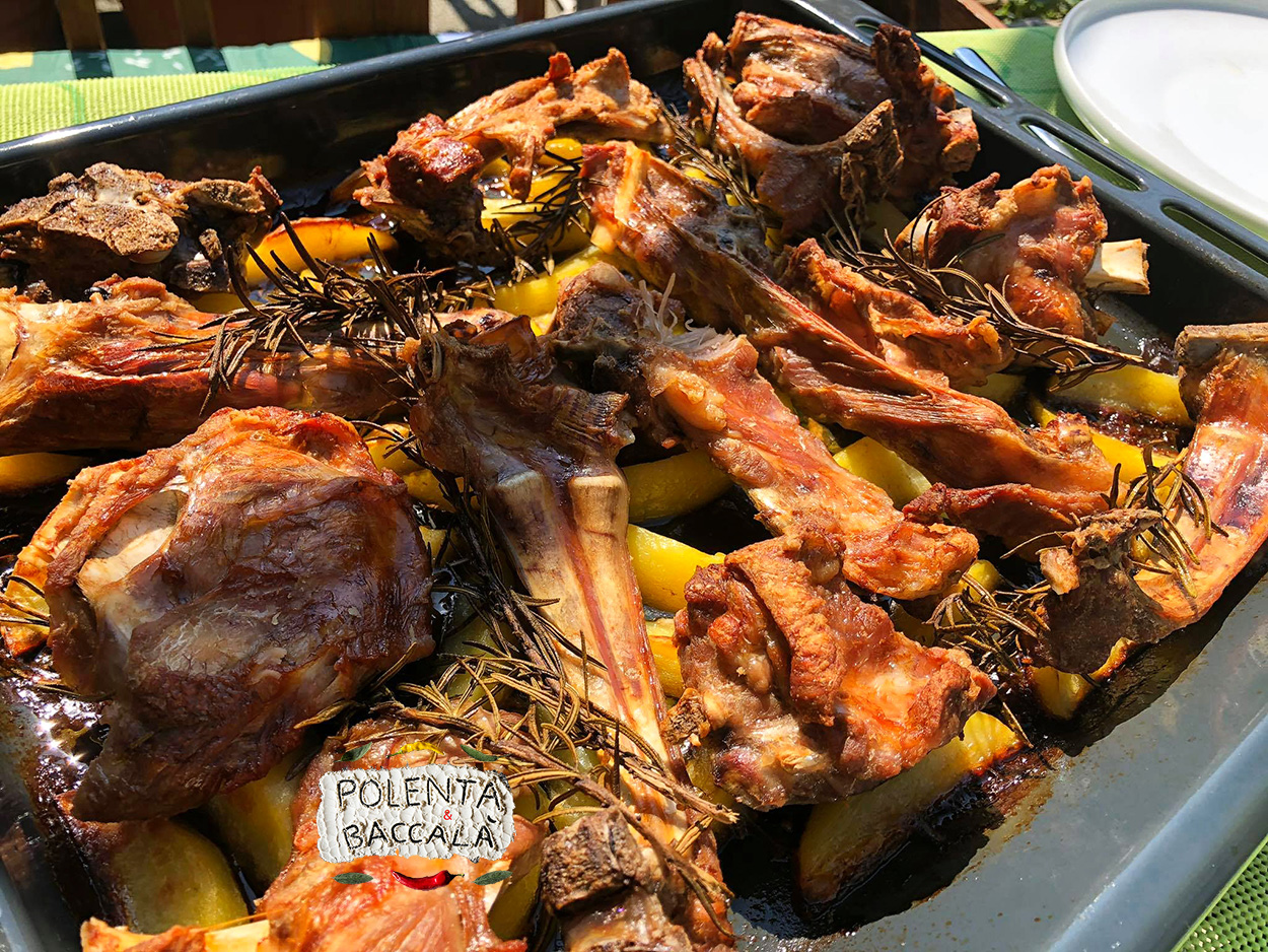 Capretto al Forno – Oven Baked Goat Kid – Polenta & Baccalá