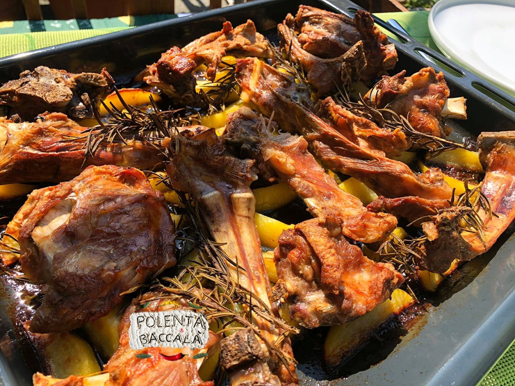 Capretto al Forno – Oven Baked Goat Kid – Polenta & Baccalá
