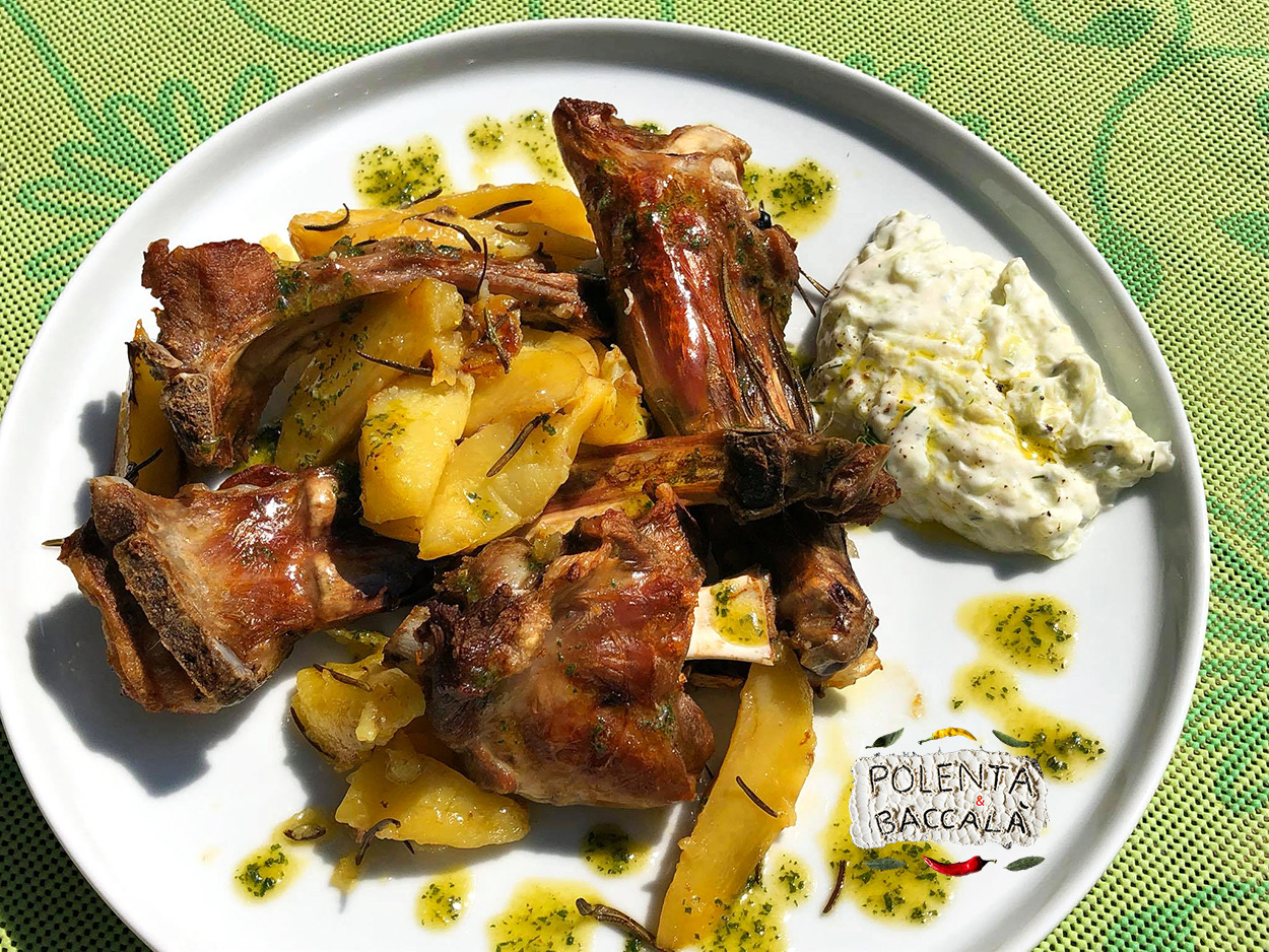 Capretto al Forno – Oven Baked Goat Kid – Polenta & Baccalá