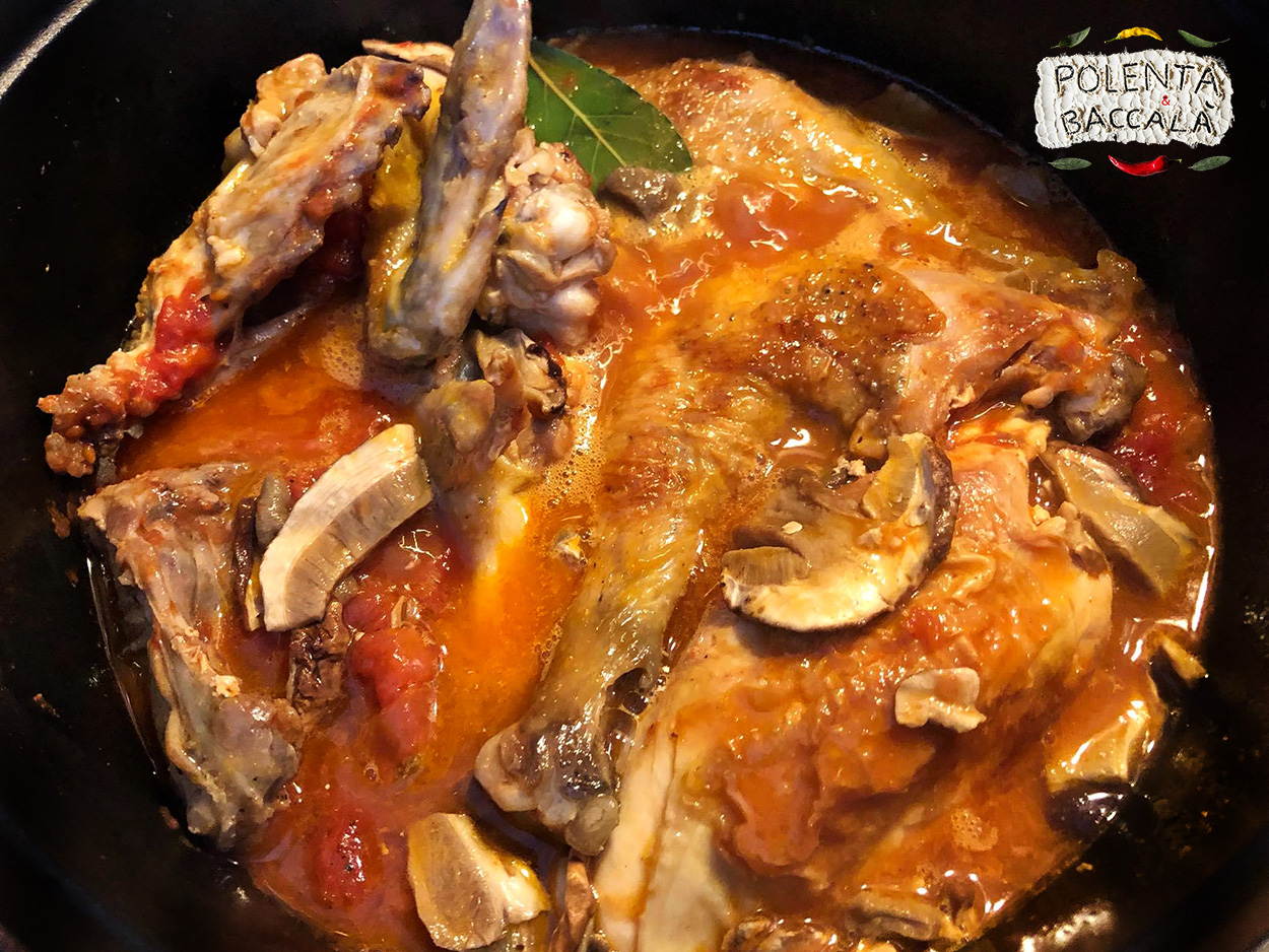 Chicken Cacciatore – Pollo alla Cacciatora – Polenta & Baccalá