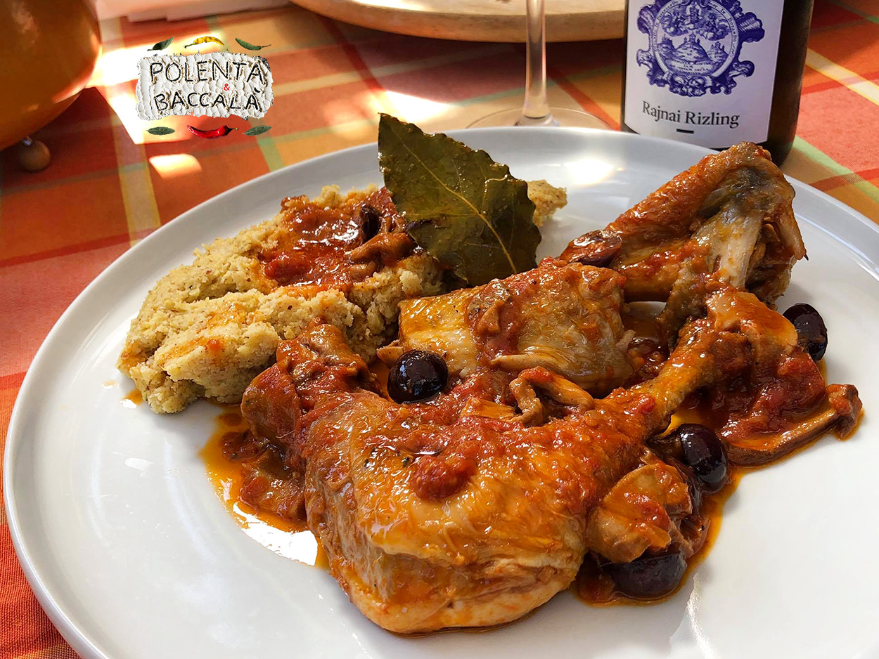 Chicken Cacciatore – Pollo alla Cacciatora – Polenta & Baccalá